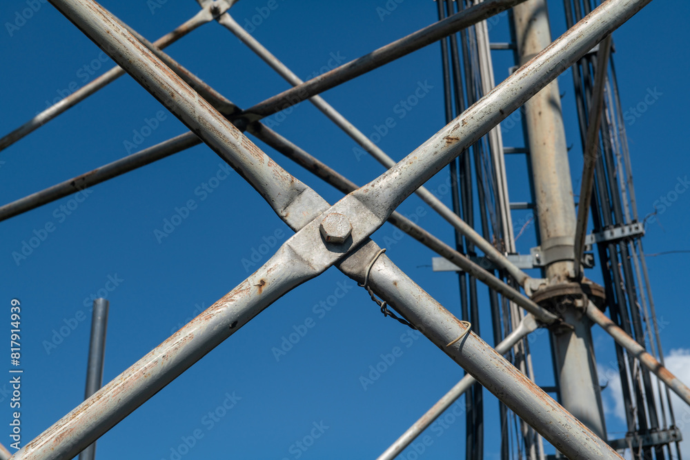 Steel pylon details, reticular structure of a repeater antenna for ...