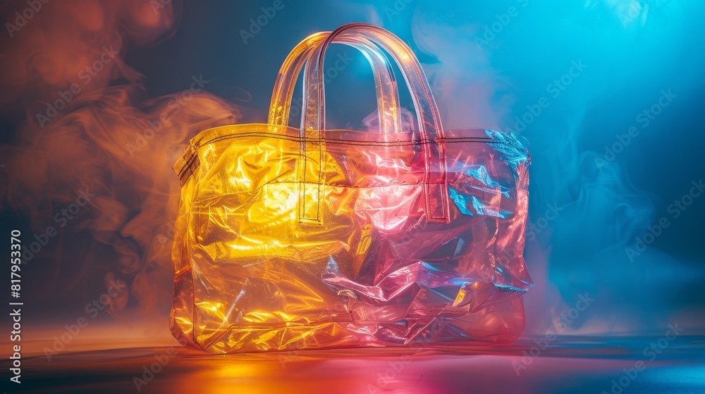 innovative see-through tote bag created from recycled plastics ...