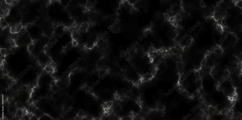 Abstract background with dark thunderbolt mineral texture on black ...