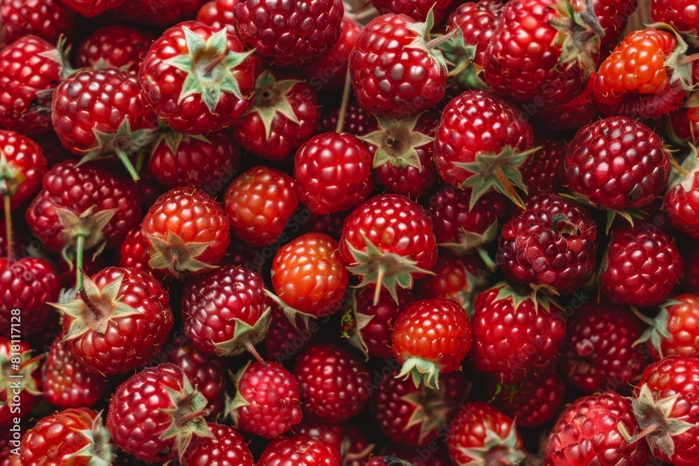 Salmonberry texture background, Rubus spectabilis fruits pattern, many ...