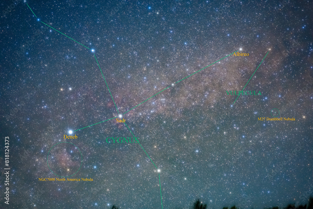 Constellation guide (How to find), cygnus, deneb and albireo. North ...
