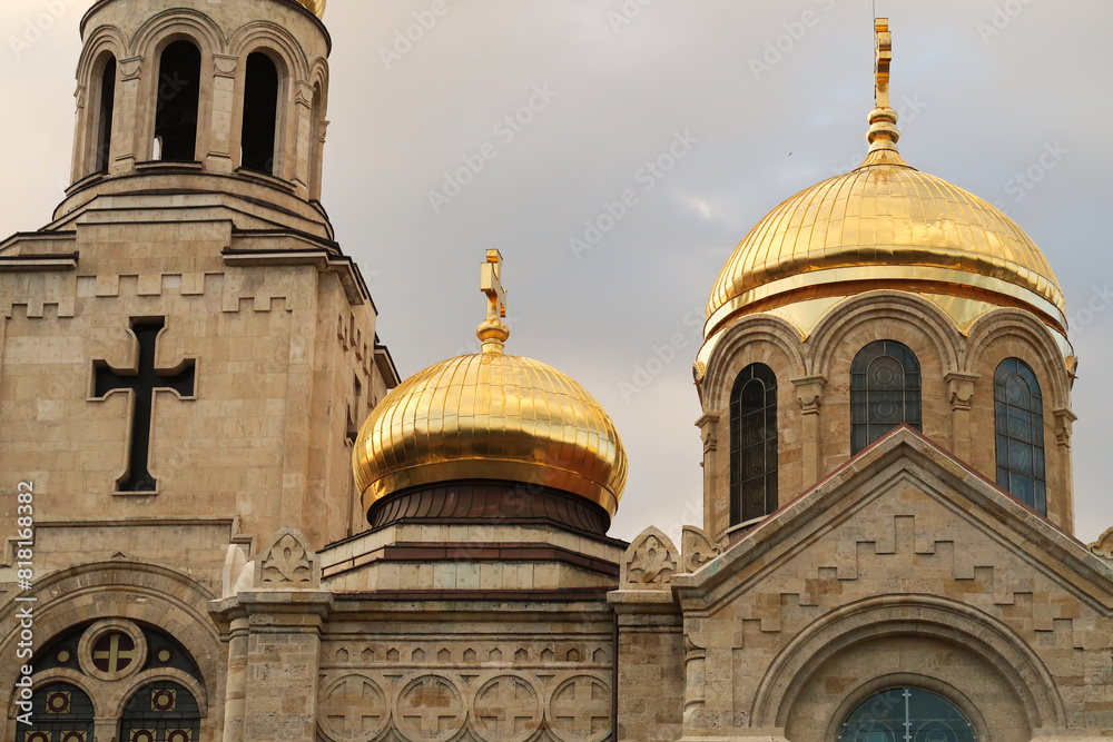 Upper facade, roof, cupolas, bell tower of the Dormition of the Mother ...