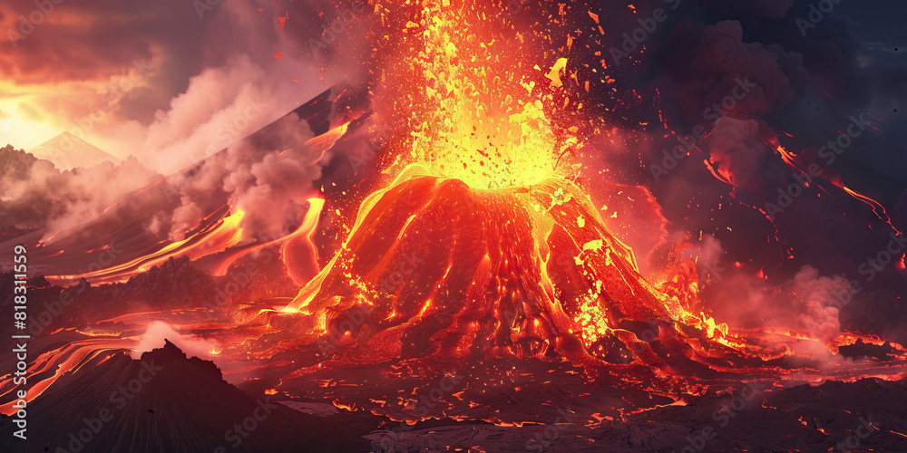 Explosive Volcanic Eruption Unleashes Molten Lava, Reshaping the Earth ...