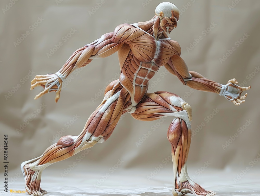 Anatomy of human muscles: comprehensive visual representation revealing ...