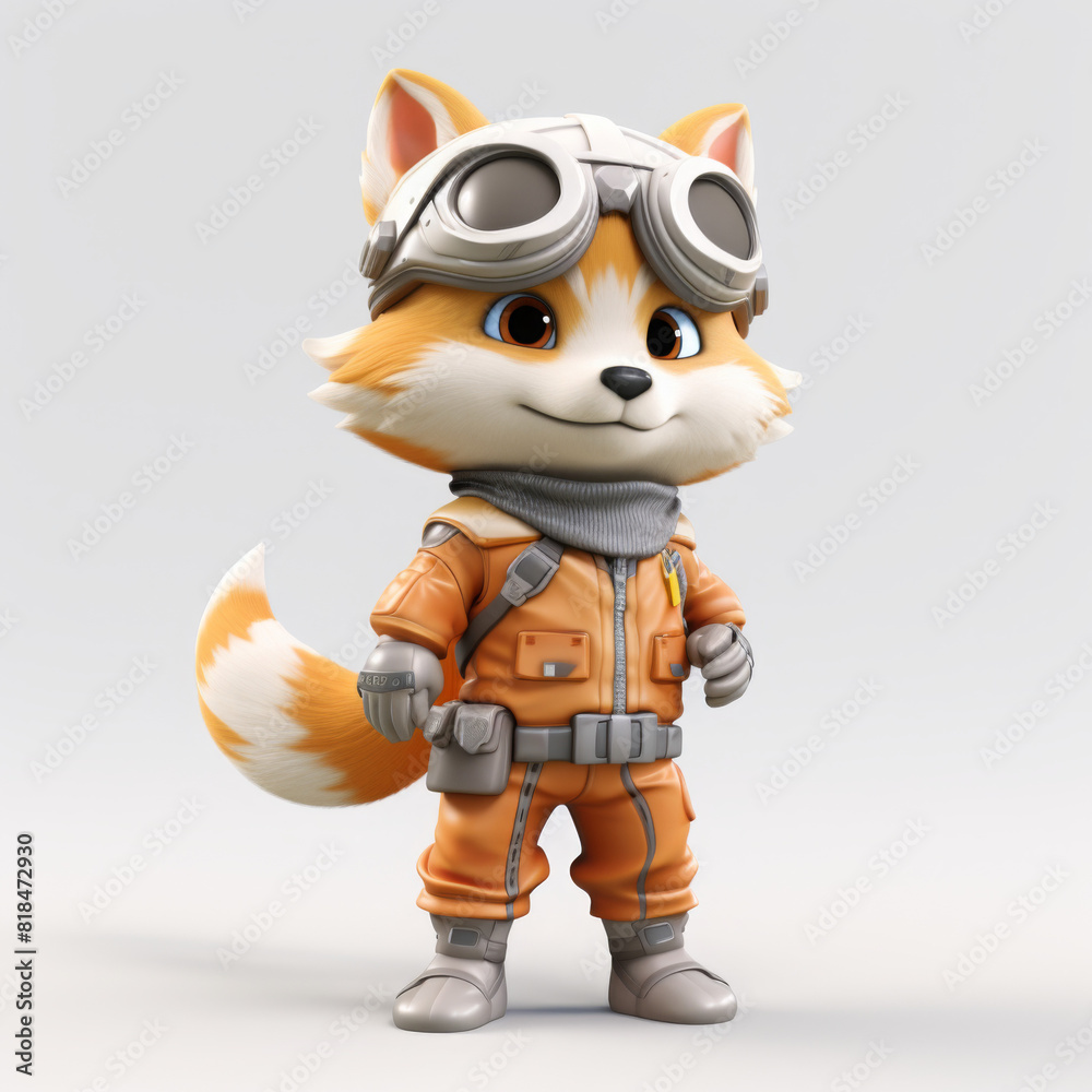 Animal Crossing of anthropomorphic fox as police officer, full body ...