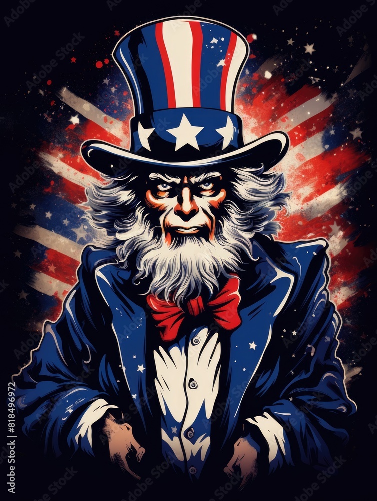 a new legendary Uncle Sam t-shirt design! This iconic design features ...