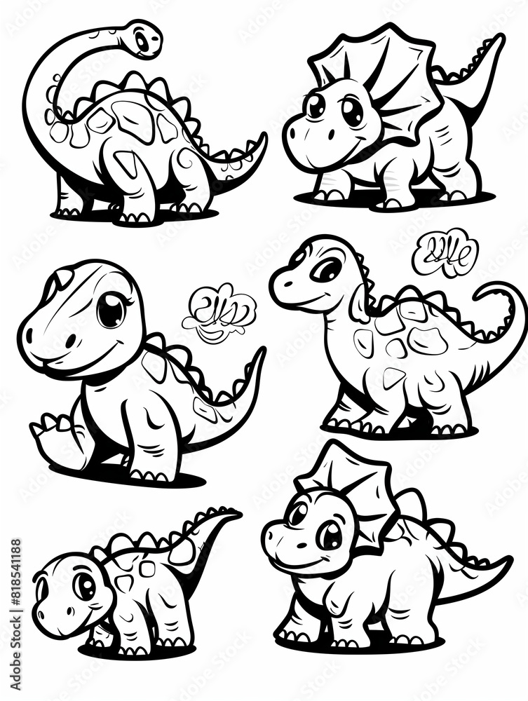 Dino World Coloring Adventure , dinosaur themed coloring pages ...