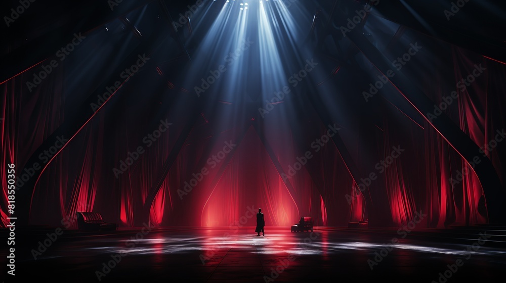 Aesthetic backgrounds, Dark, moody stage with a single beam of light ...