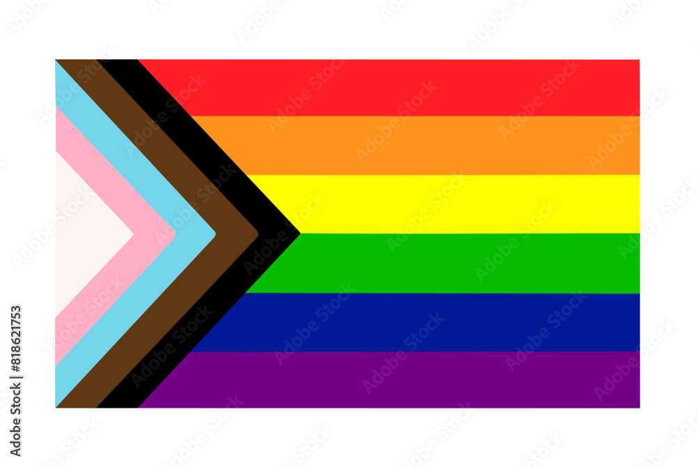 Vector de Stock High resolution progress pride flag. 3 in 1 file ...
