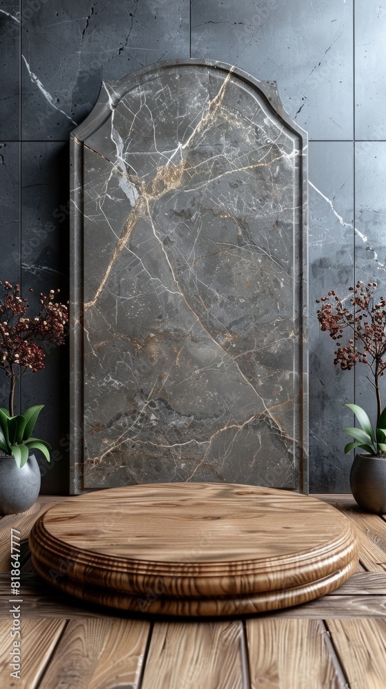 Elegant Gourmet Kitchen Countertop Display Backdrop with Shelving, Wood ...