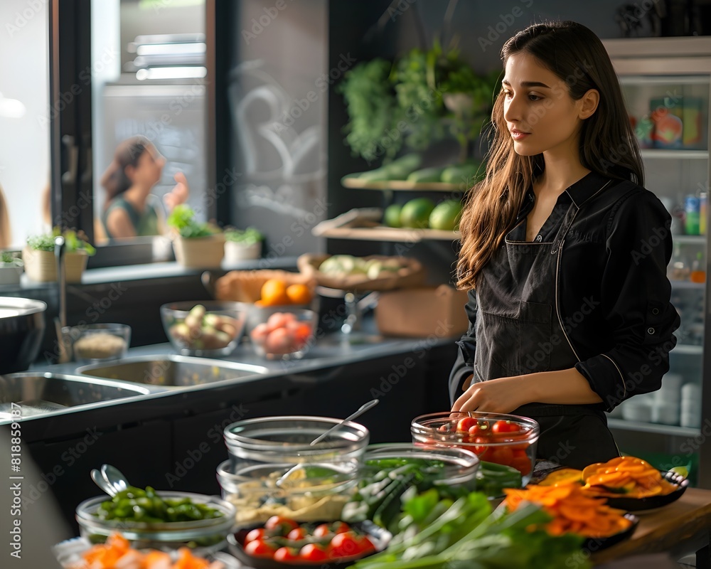 Nutritionist Conducting Healthy Cooking Workshop with Plant Based ...