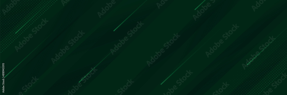 Abstract green banner design background with diagonal geometric overlay ...