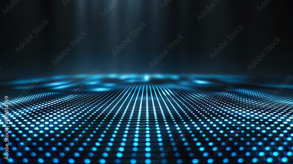 black cinematic background with a thin blue line grid over it ...