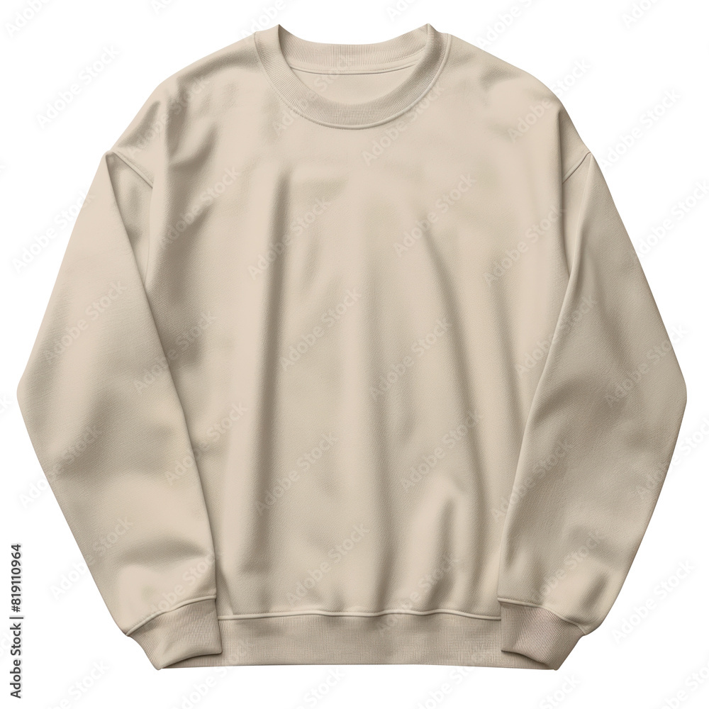 PNG Oversized Beige Blank Crewneck Mockup Isolated On Transparent ...