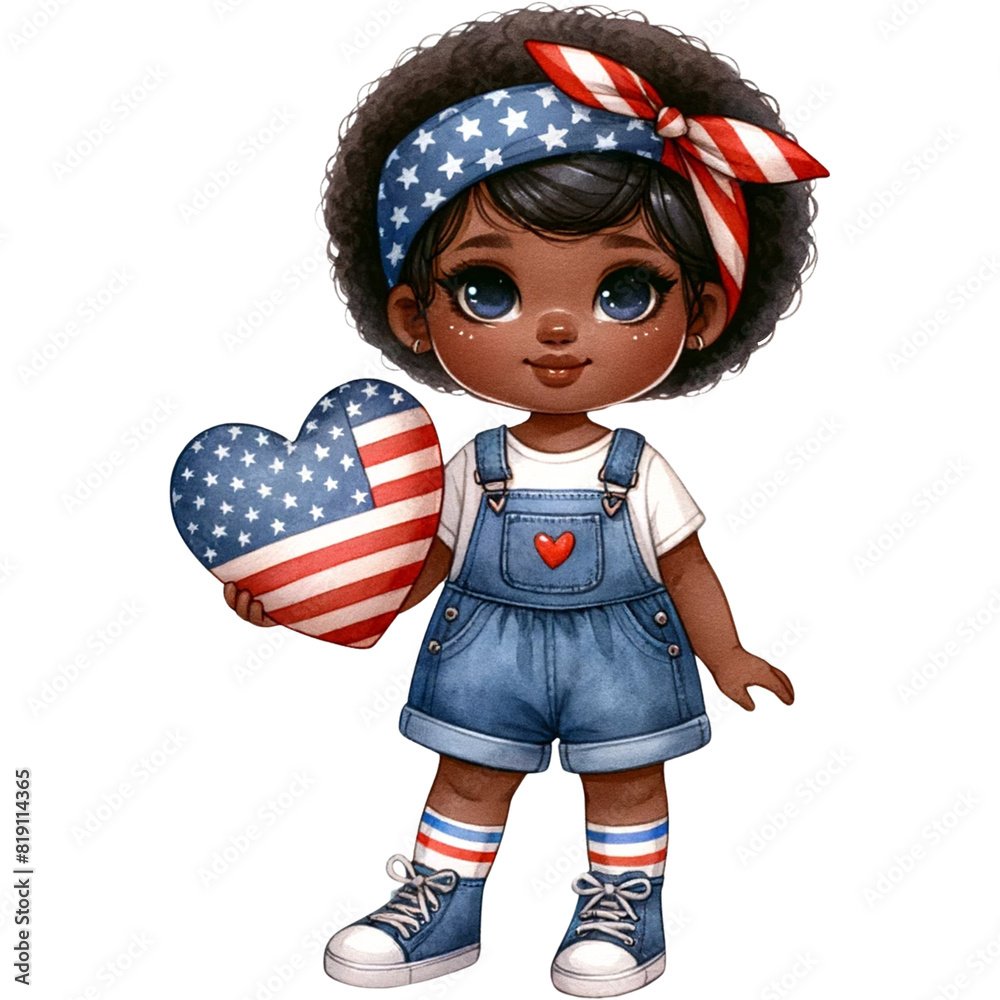 Patriotic Girl Clipart,American Pride,4th of July PNG ,Veteran Day ...