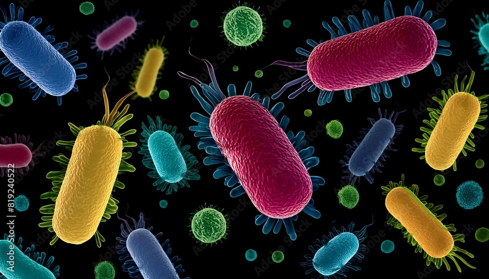 BACTÉRIAS: VISÃO AMPLIADA DE BACTÉRIAS INFECCIOSAS DO TIPOS BACILO ...