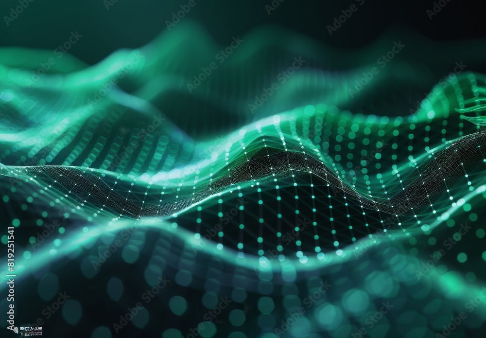 A modern, digital, abstract 3D background suitable for describing ...