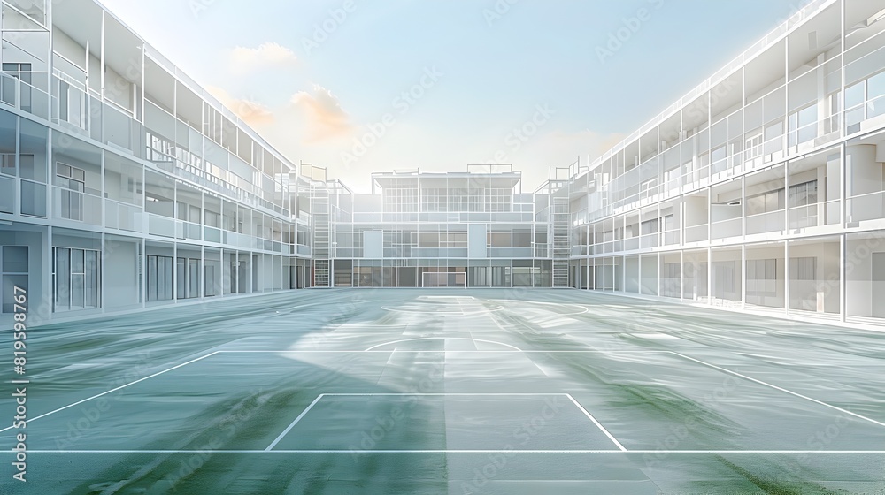 Modular Architectural Design for Sports Facilities with Minimalist ...