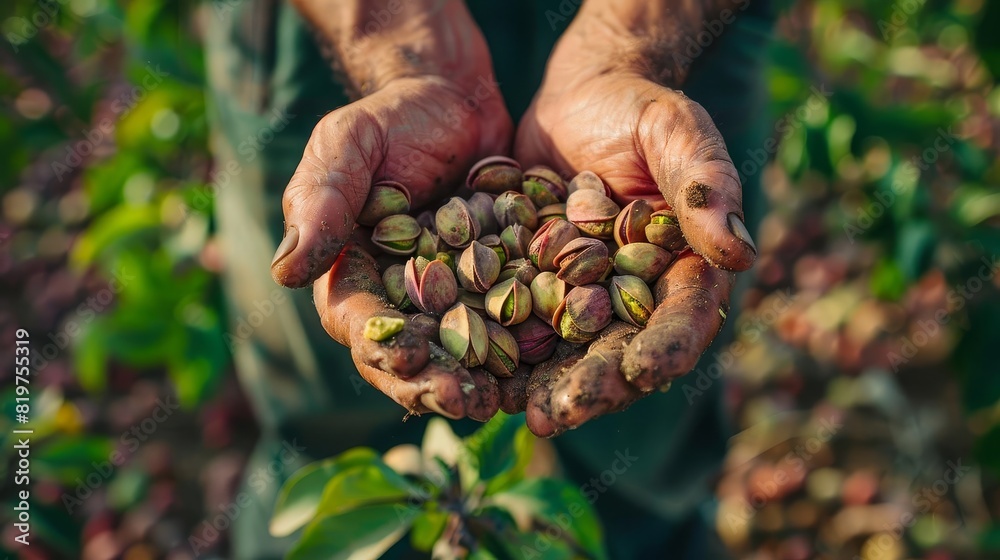 Documentary photography of pistachio harvests, showcasing the labor ...