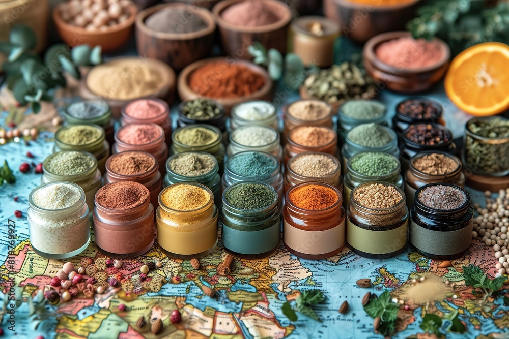 Map of the global cosmetics industries market present the consumer ...
