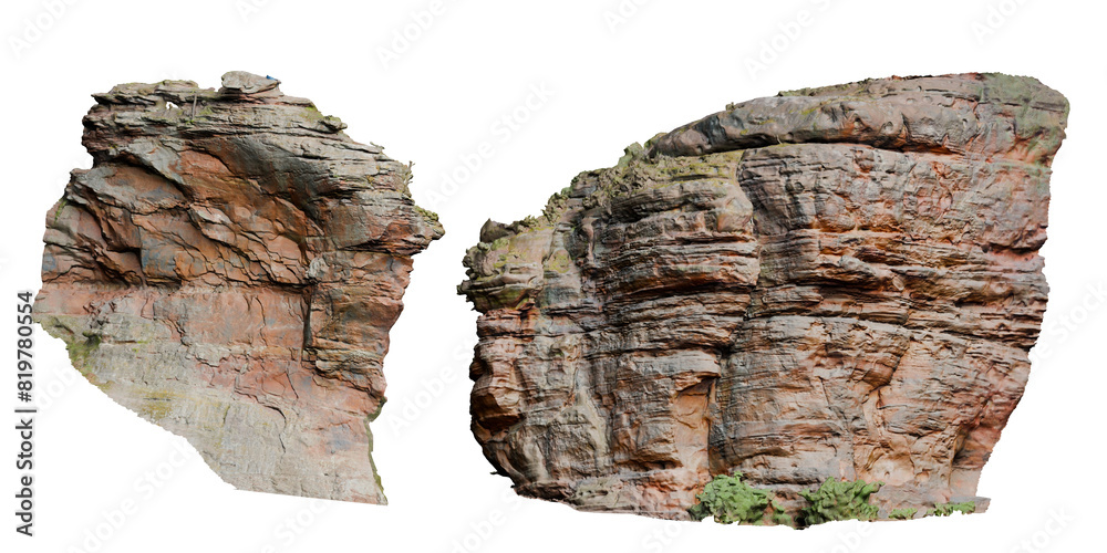 Isolated PNG cutout of a cliff on a transparent background, ideal for ...