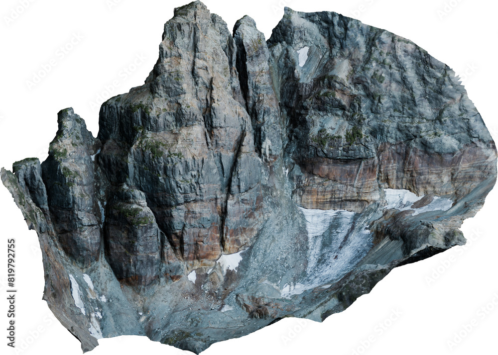 Isolated PNG cutout of a cliff on a transparent background, ideal for ...