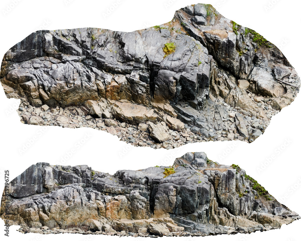 Stock-Foto „Isolated PNG cutout of a cliff on a transparent background ...