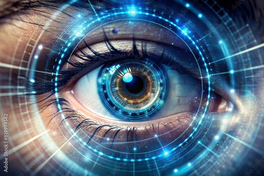 Eye of futuristic and Innovative Imagery AI and Automation use of ...