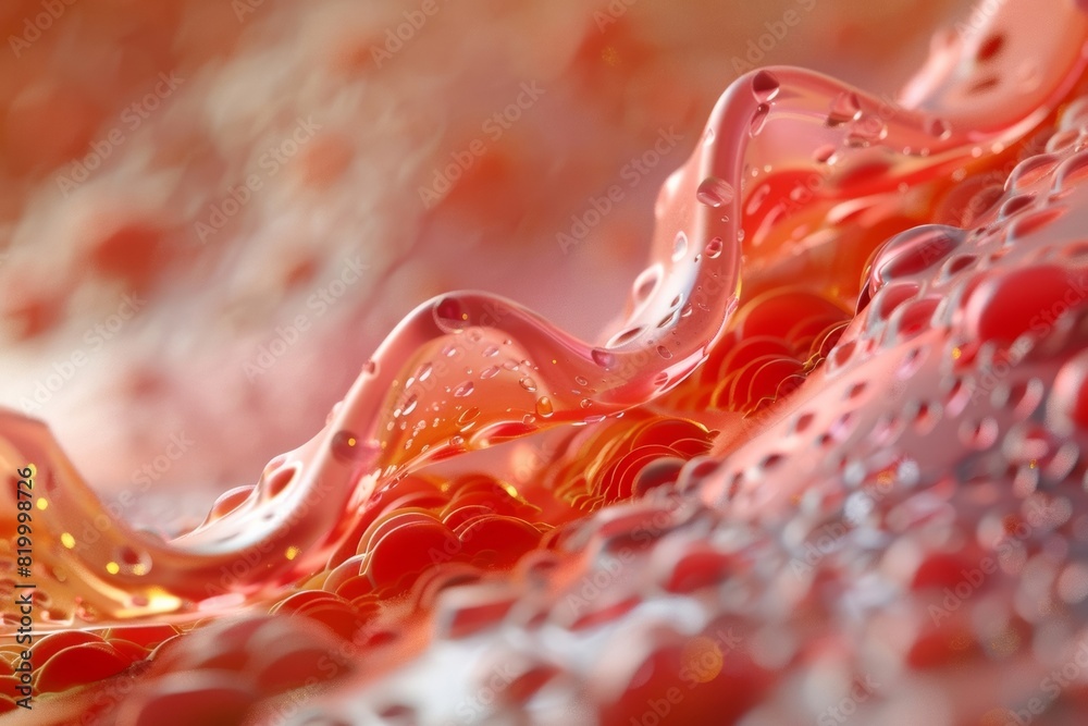 A realistic digital representation illustrating the inner structure of ...