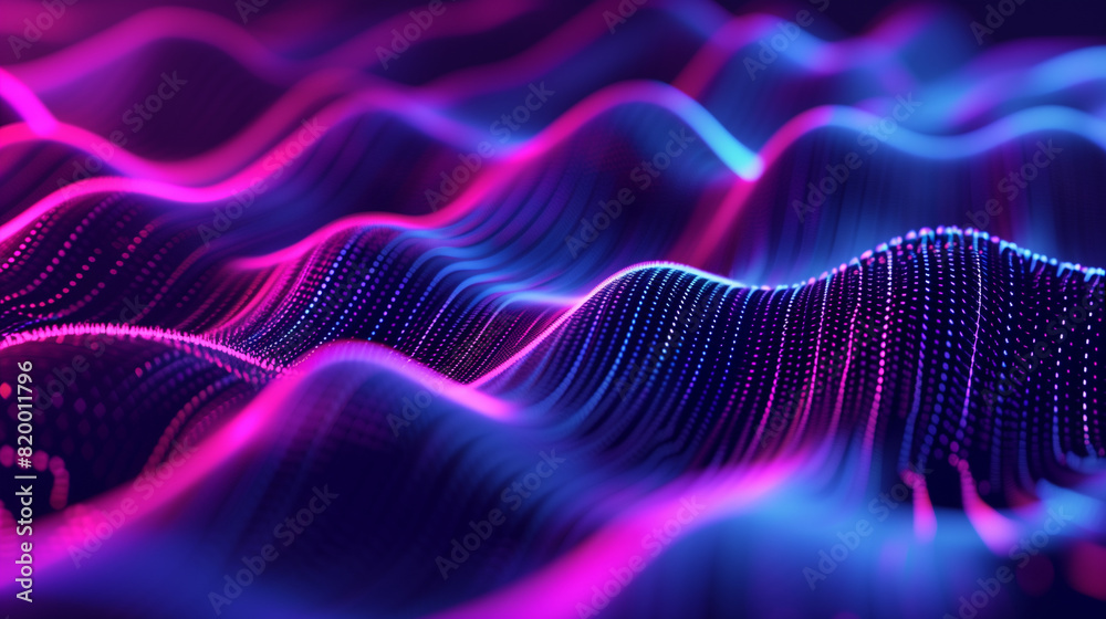 Sound wave aesthetic neon texture background Stock Illustration | Adobe ...
