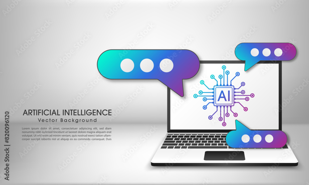 Chatbot assistant application. Artificial intelligence technology ...