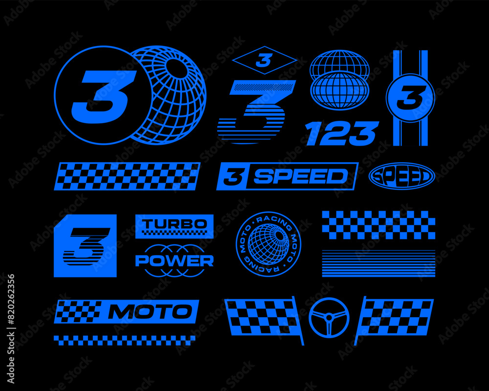 Set streetwear auto racing logo ideas for a clothing brand. Design ...