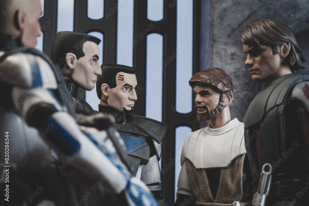 NEW YORK USA, MAY 20 2024: Scene from Star Wars the Clone Wars with ...