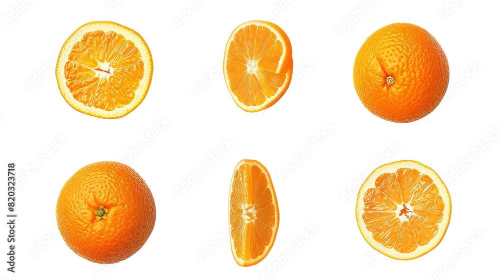Assorted cut citrus fruits on a transparent background. Fresh citrus ...
