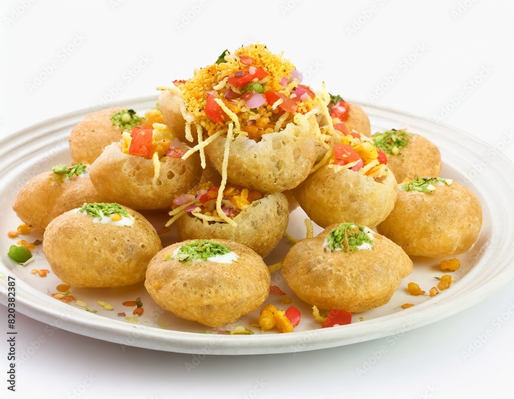 Indian traditional healthy food Sev Puri. Stock Photo | Adobe Stock