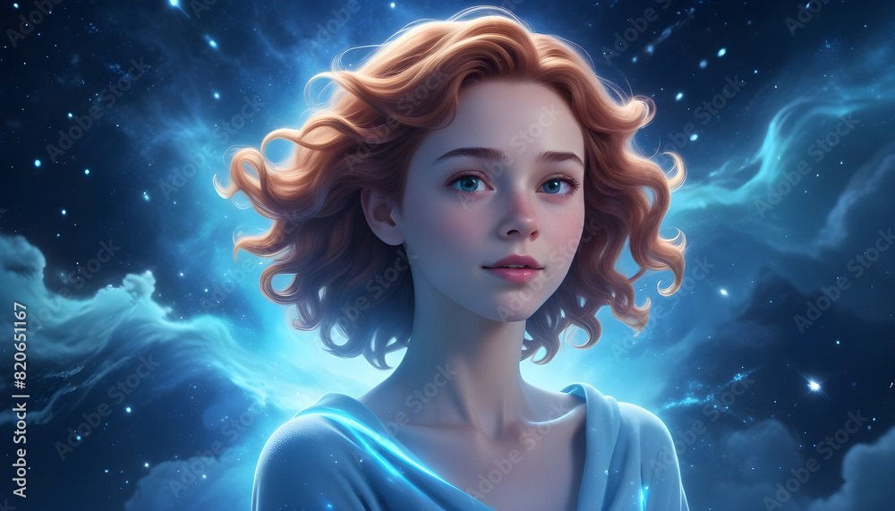 The close up picture of the caucasian female human that laying down for ...