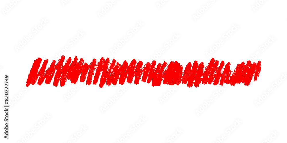 Illustration Stock red hidden stroke. obliterate mark. erase mark ...