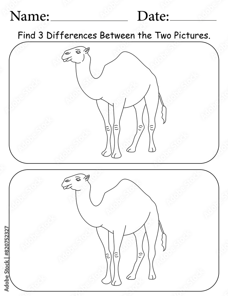 Ilustración de Stock Camel Puzzle. Printable Activity Page for Kids ...