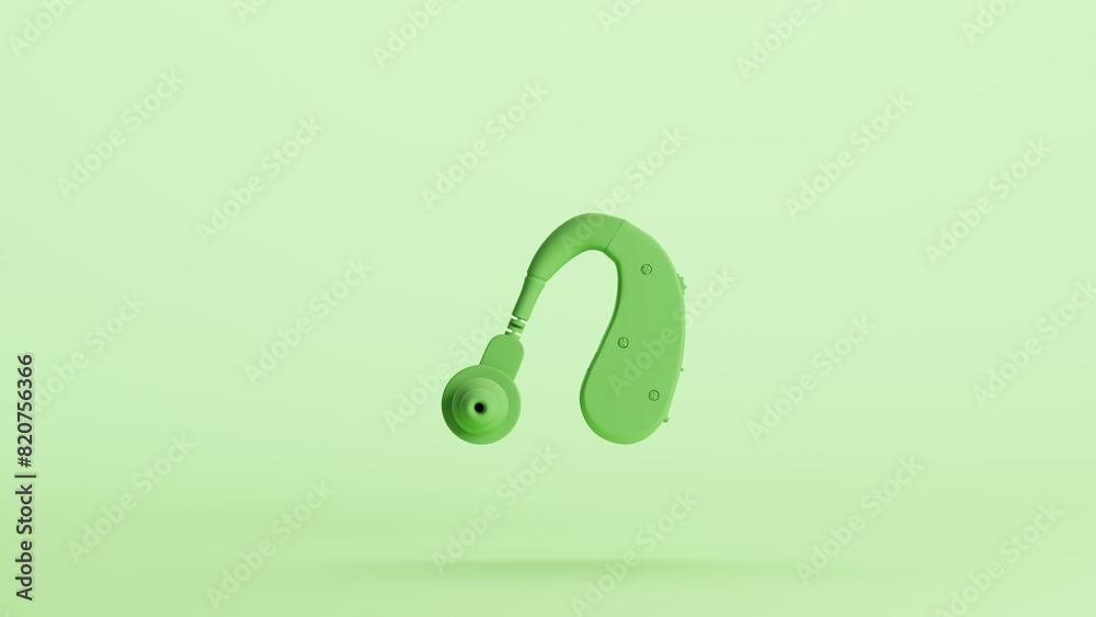 Green hearing aid audio impairment device deafness soft tones mint ...