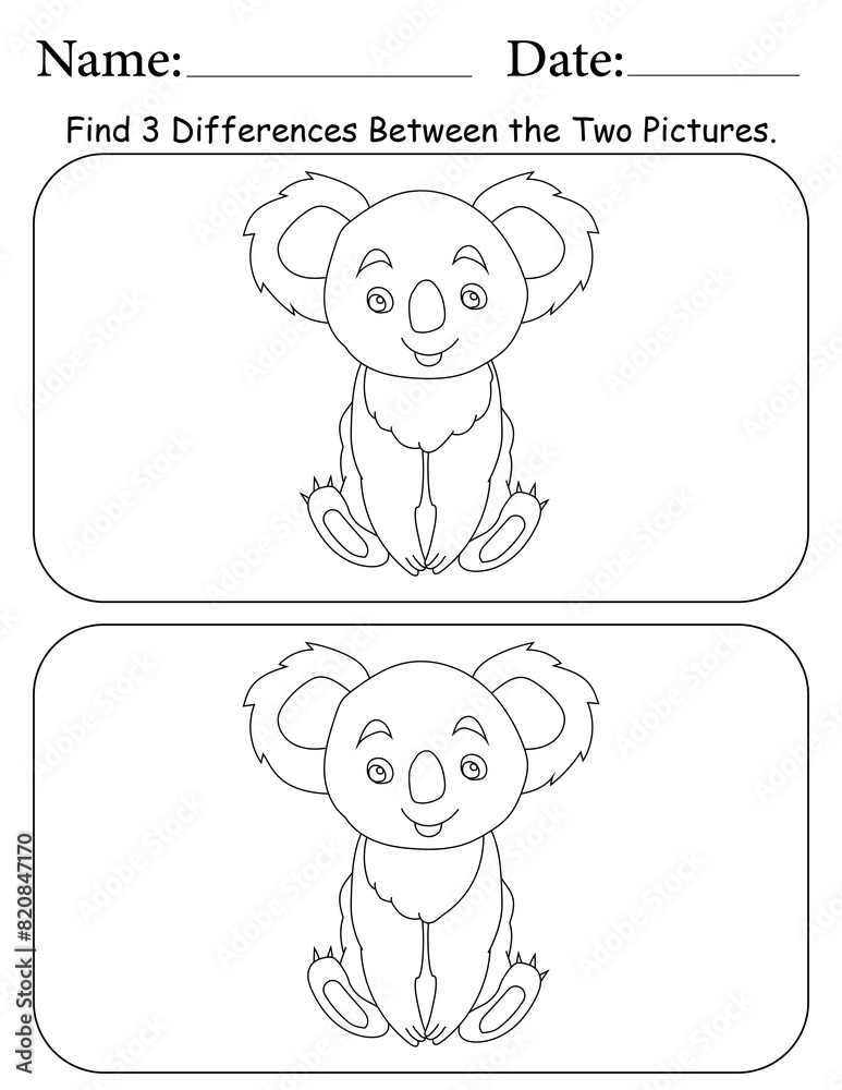 Koala Puzzle. Printable Activity Page for Kids. Educational Resources ...