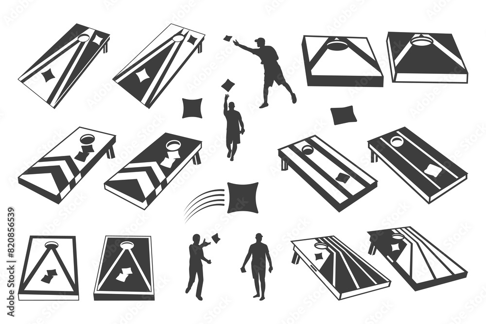 Cornhole Boards SVG, Cornhole Boards Vector, Silhouette, Cricut file ...
