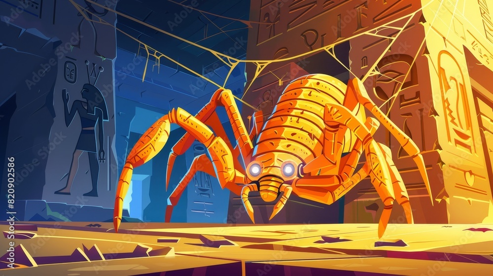 This magnificent scorpion is standing in a pyramid, hidden from the ...