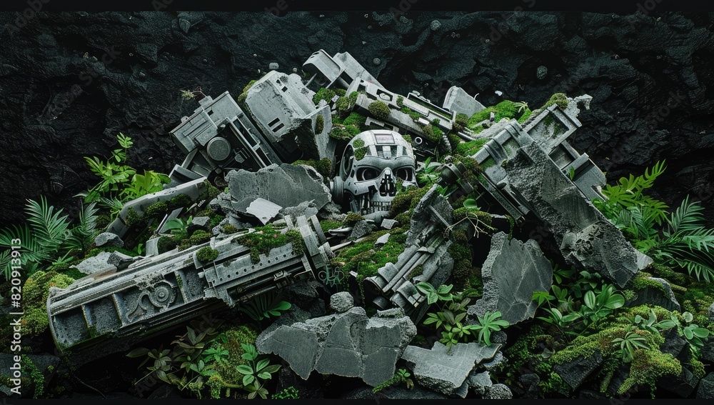 Within the ancient Mayan city lies a forgotten relic - an ancient mecha ...