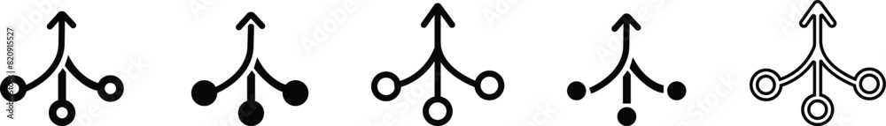 Image vectorielle Stock Consolidation icon set, vector in flat style ...