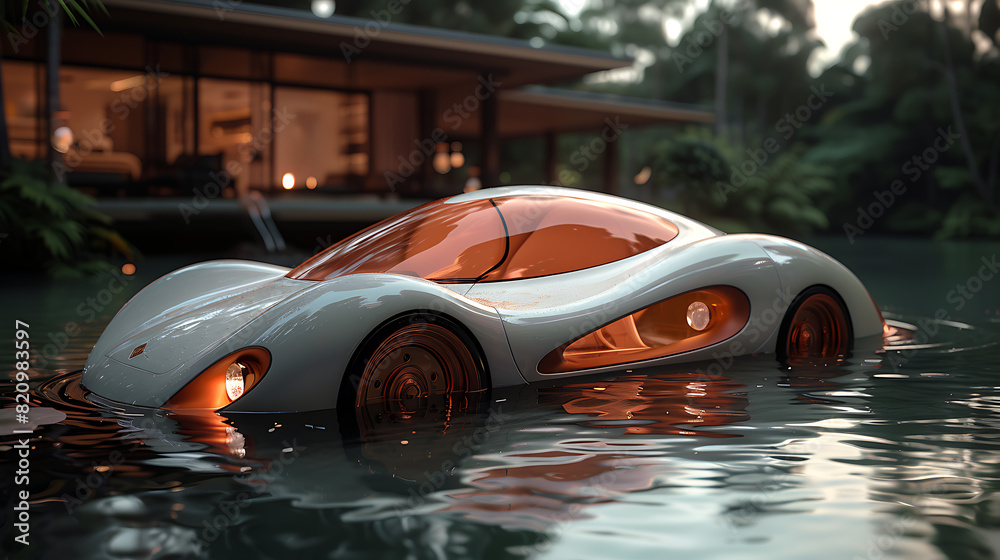 "Aquatic Marvel Explore Coastal Wonders in a Luxurious Amphibious Car ...