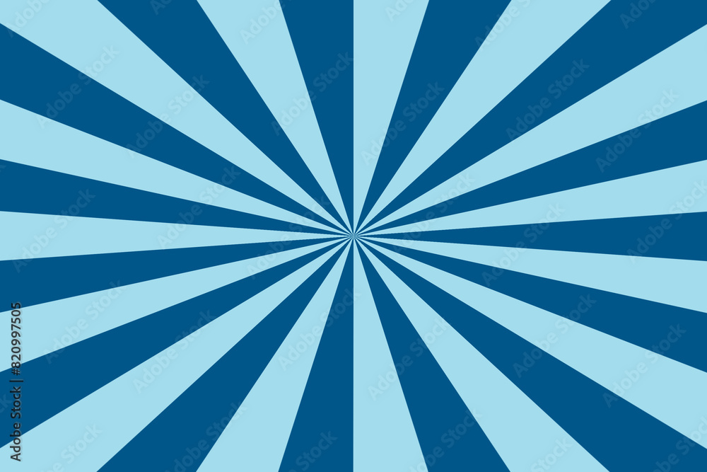 Blue Sun rays Retro vintage style background, Sunburst Pattern Background. Rays. Summer Banner ...