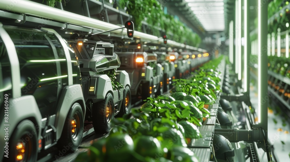 An automated vertical agriculture facility transporting sustainably ...
