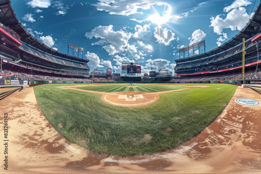 360-Degree View from Pitcher's Mound at Packed Major League Baseball ...