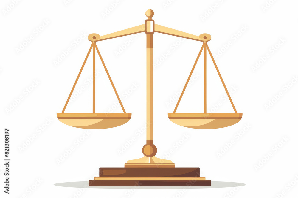 Illustration of equal scales, symbolizing fair justice and the balanced ...