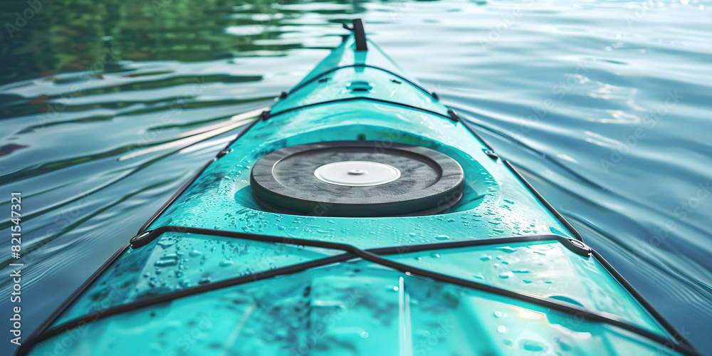Calm and Soothing Turquoise Kayak: Embrace the tranquility of a serene ...